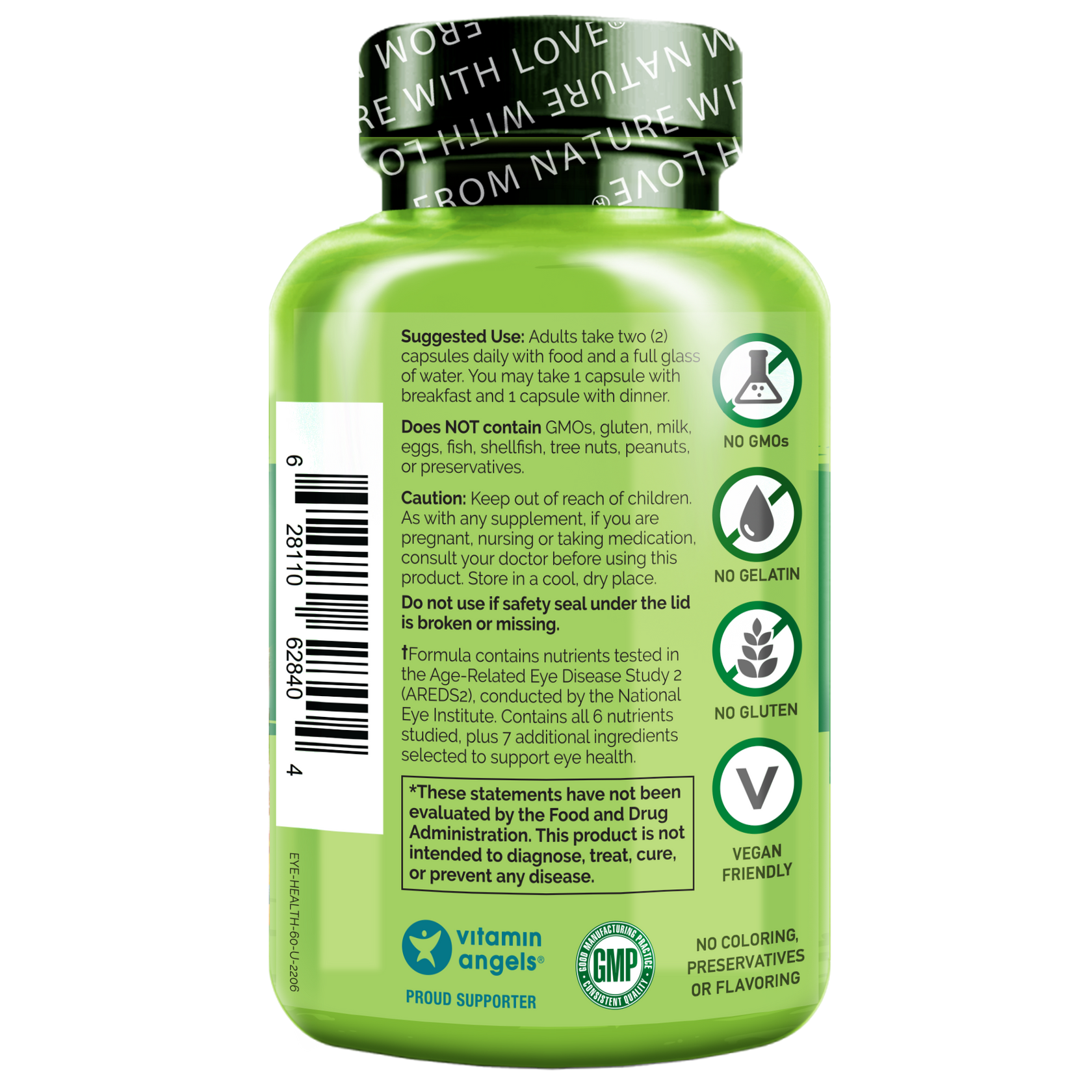 Eye Health Vitamins with AREDS 2 Formula | Naturelo Premium Supplements