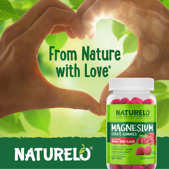 Magnesium Citrate Gummies with Natural Berry Flavor, 60 Vegetarian Gum ...