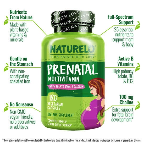 Prenatal Multivitamin | Vegan Friendly | Naturelo Premium Supplements
