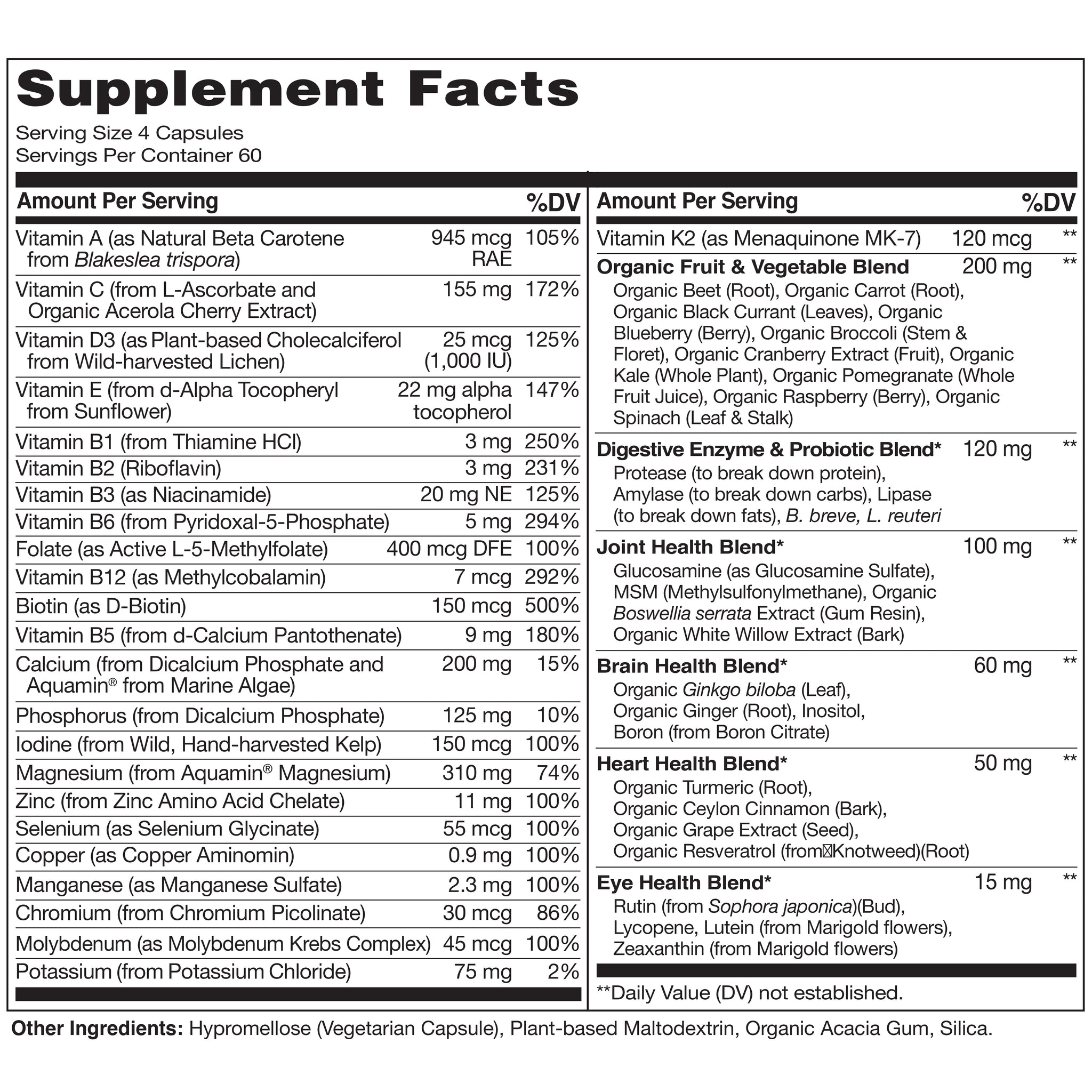 Whole Food Multivitamin for Women Over 50 | Plant-Based, Whole Food ...