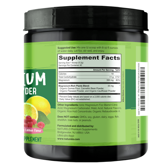 Magnesium Powder | Vegan Friendly, Whole Food | Naturelo Prmeium ...