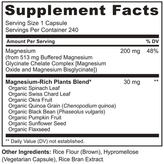 Magnesium Glycinate Chelate Complex | Vegan Magnesium Supplements ...