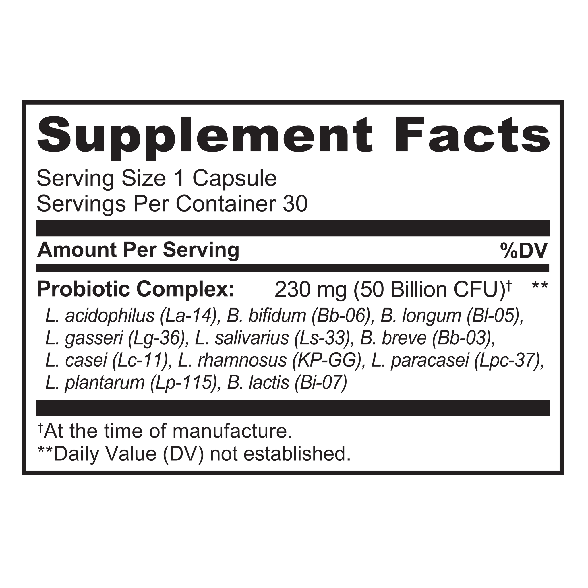 Vegan Probiotic Supplement | 50 Billion CFU | 11 Probiotic Strains ...