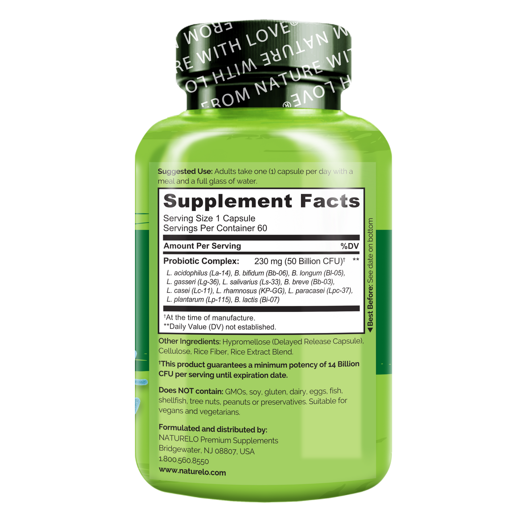 Vegan Probiotic Supplement | 50 Billion CFU | 11 Probiotic Strains ...