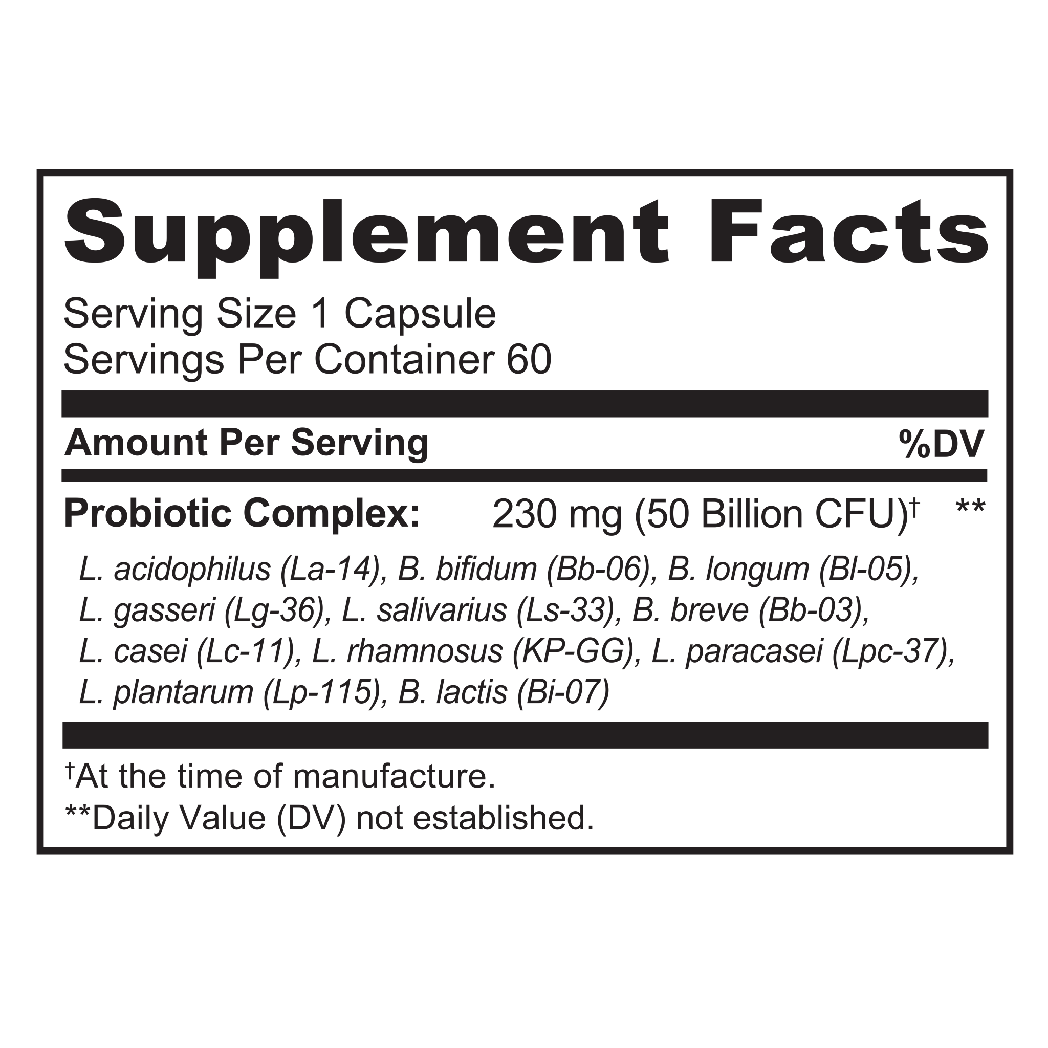 Vegan Probiotic Supplement | 50 Billion CFU | 11 Probiotic Strains ...
