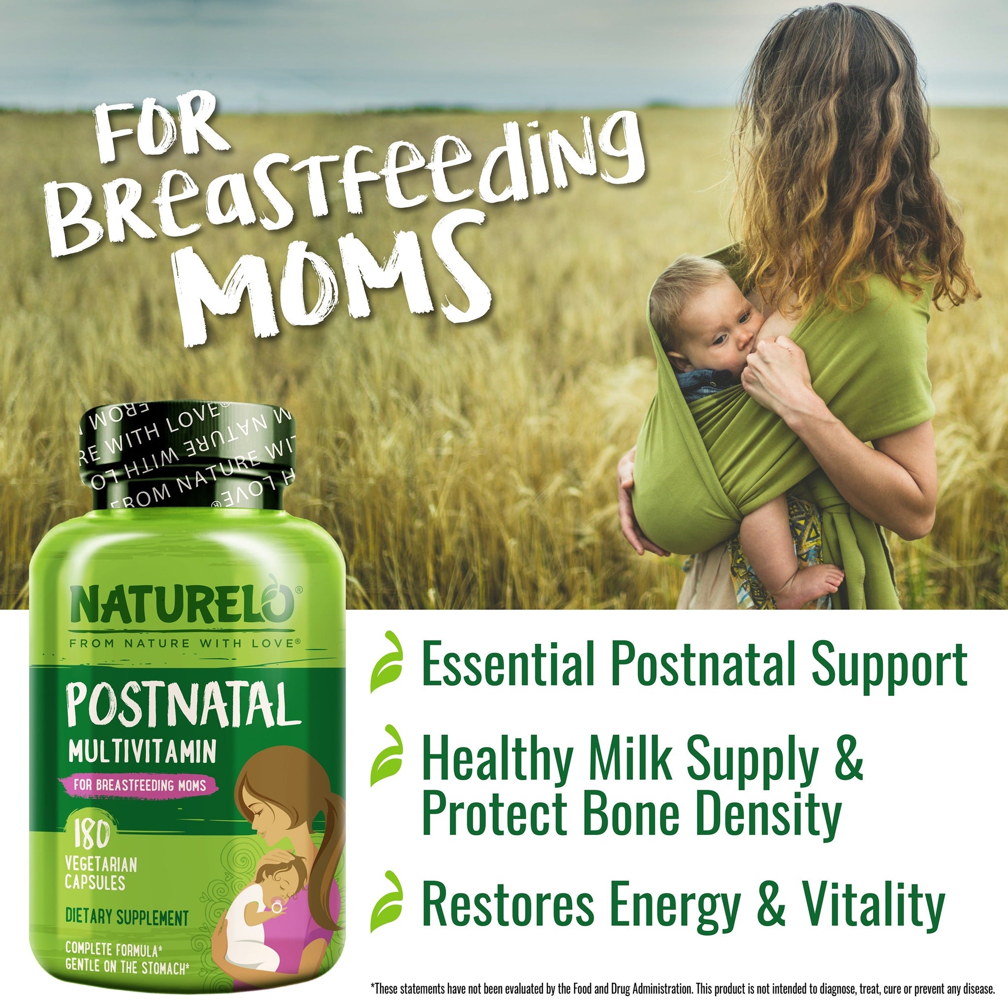 Postnatal Vitamin | Full Spectrum Formula | Naturelo Premium Supplements