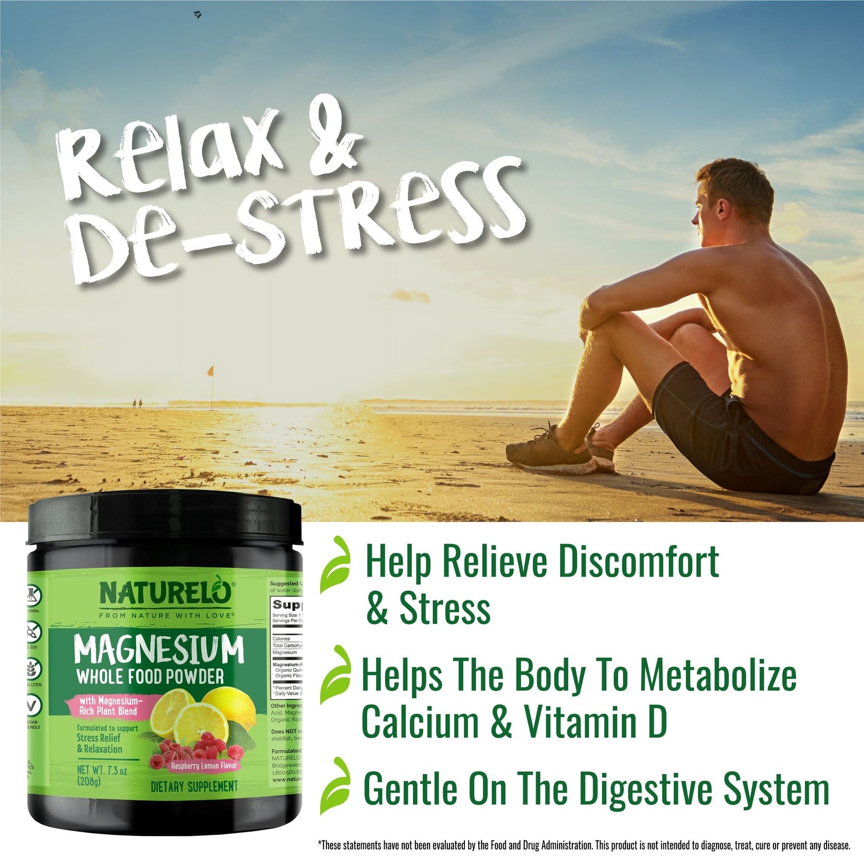 Magnesium Powder | Vegan Friendly, Whole Food | Naturelo Prmeium ...