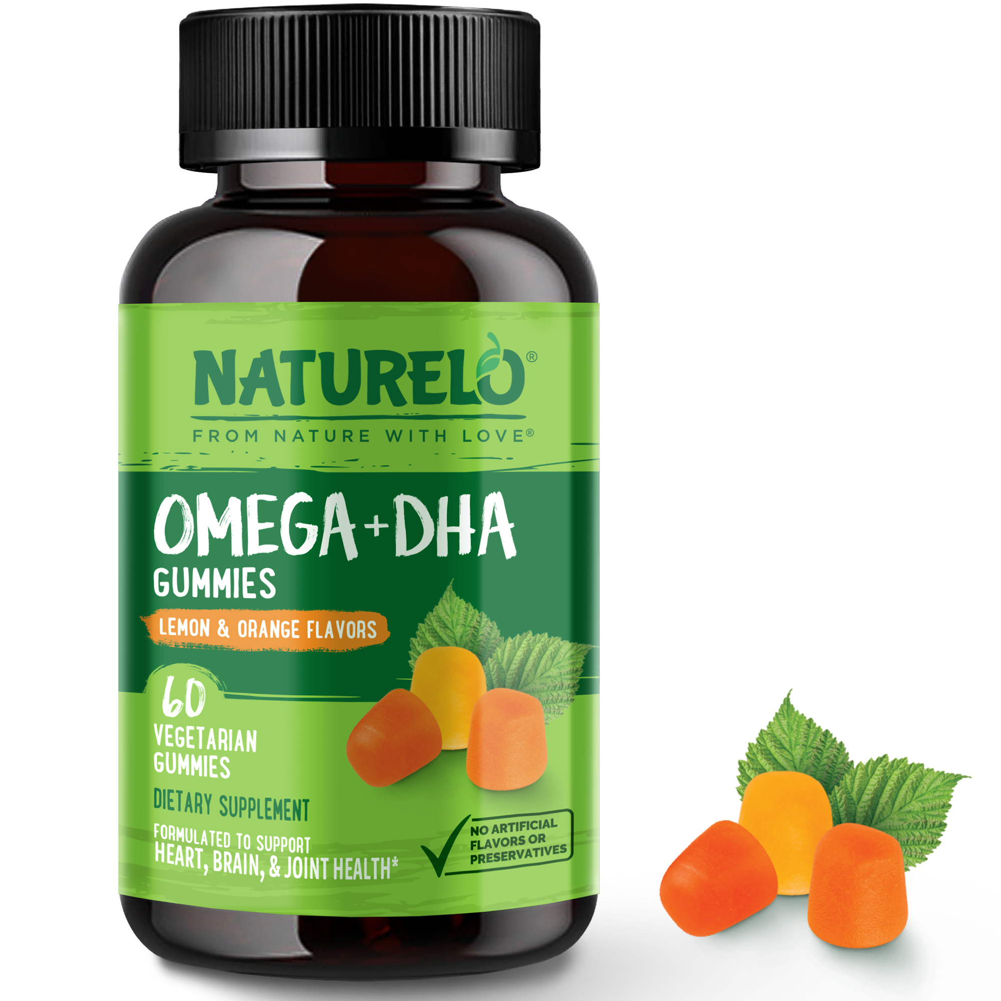 Omega 3 DHA Gummies Supplement | Naturelo Premium Supplements