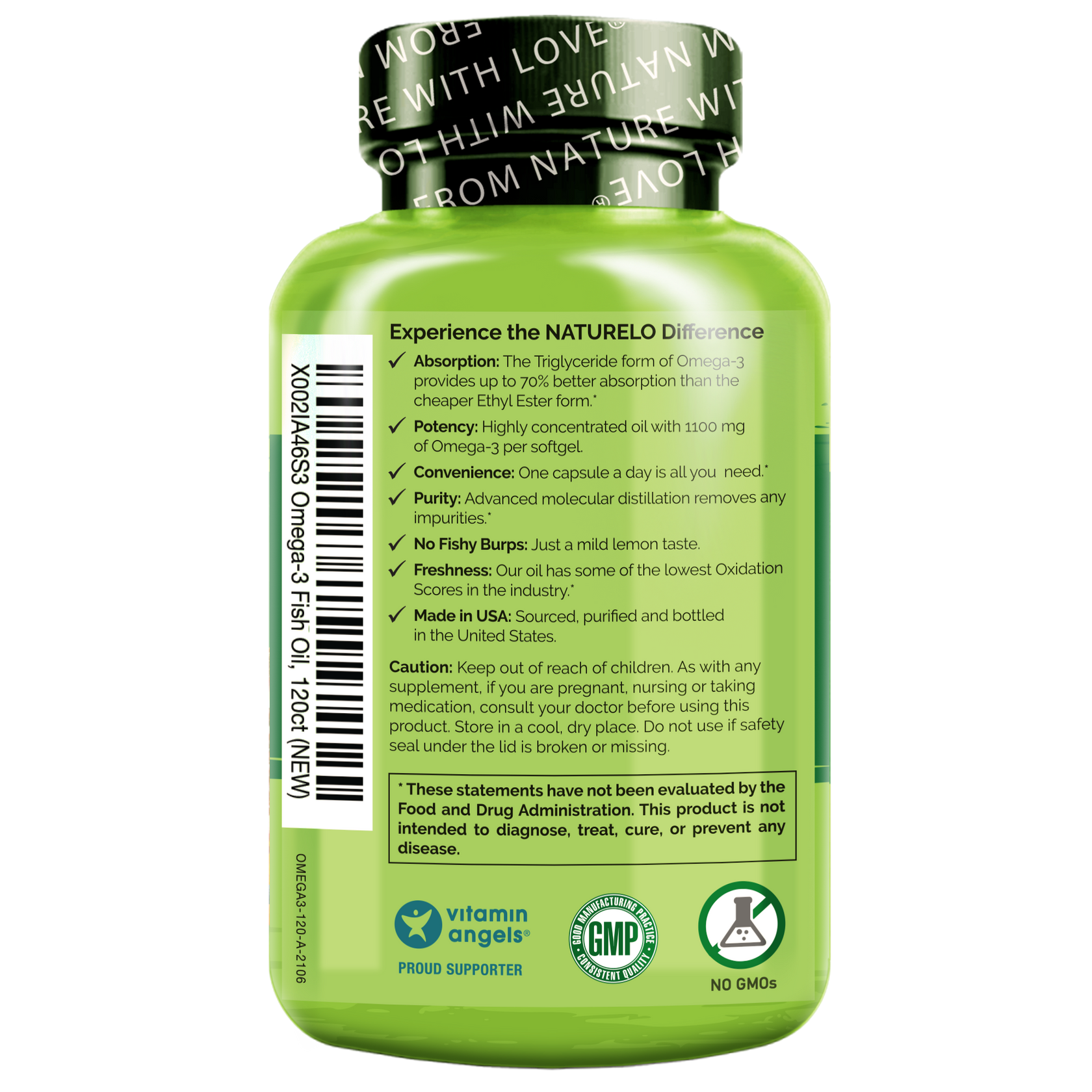 Omega-3 Fish Oil Supplement with Triglyceride Omega-3 | Naturelo ...