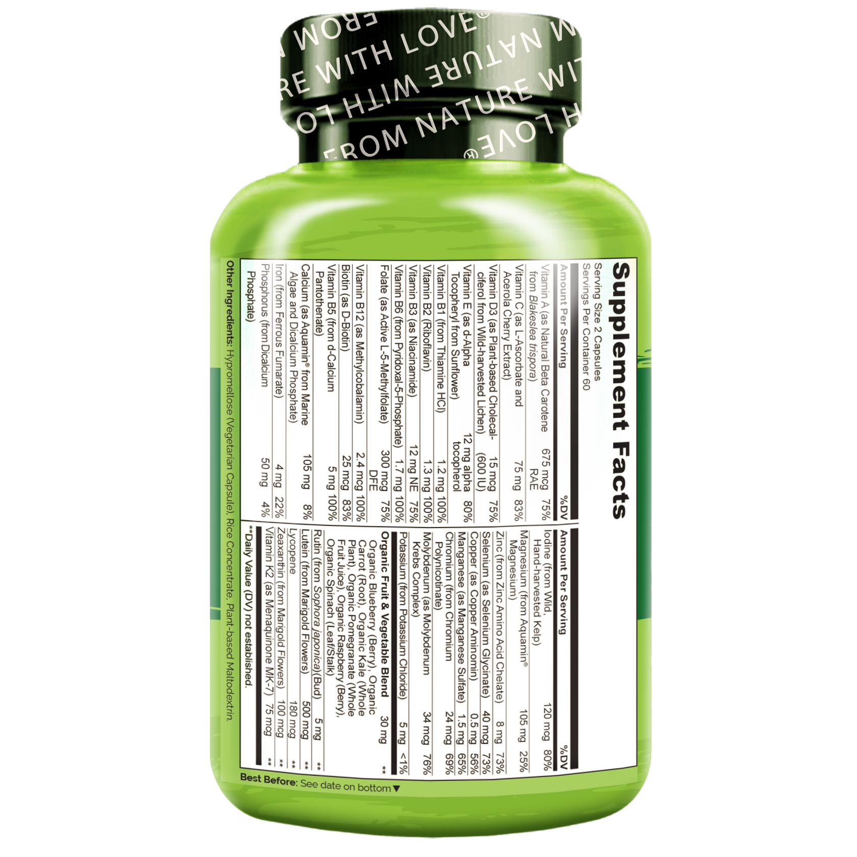 Whole Food Multivitamin for Teens | Boys and Girls | Plant-Based ...